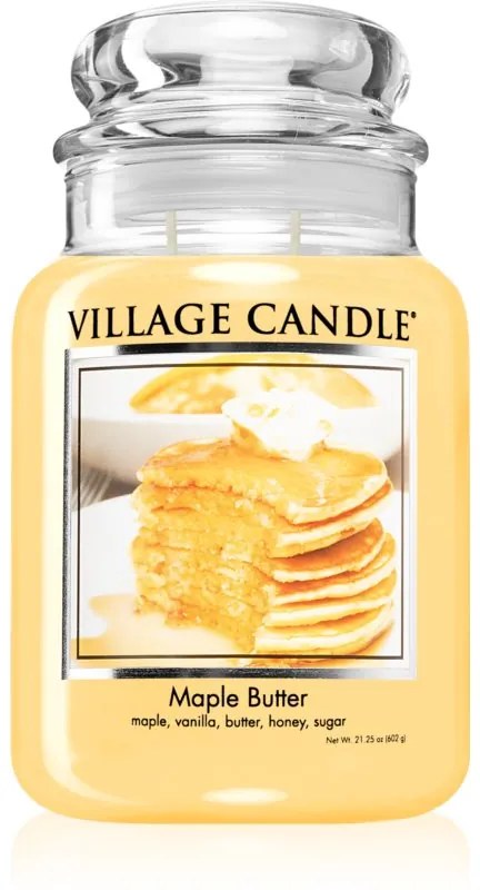 Village Candle Maple Butter vonná svíčka (Glass Lid) 602 g
