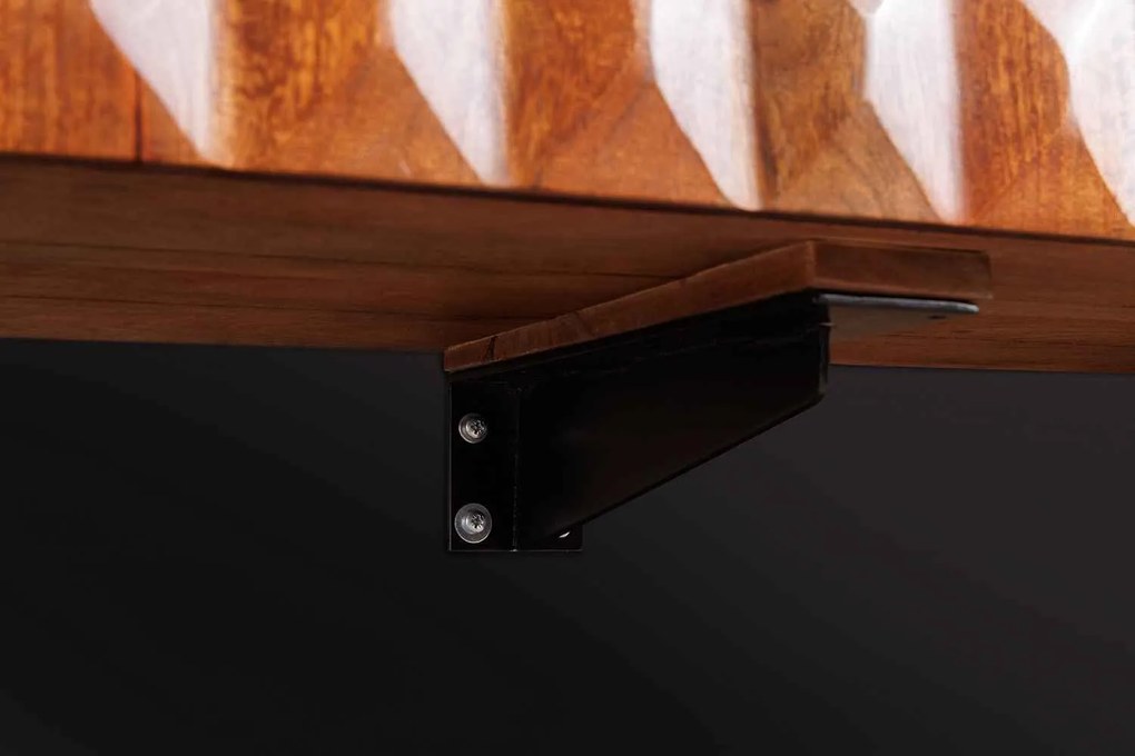 Designový závěsný TV stolek Ladarius 160 cm mango