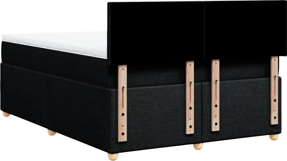 Box spring postel s matrací černá 160x200 cm textil 3286726