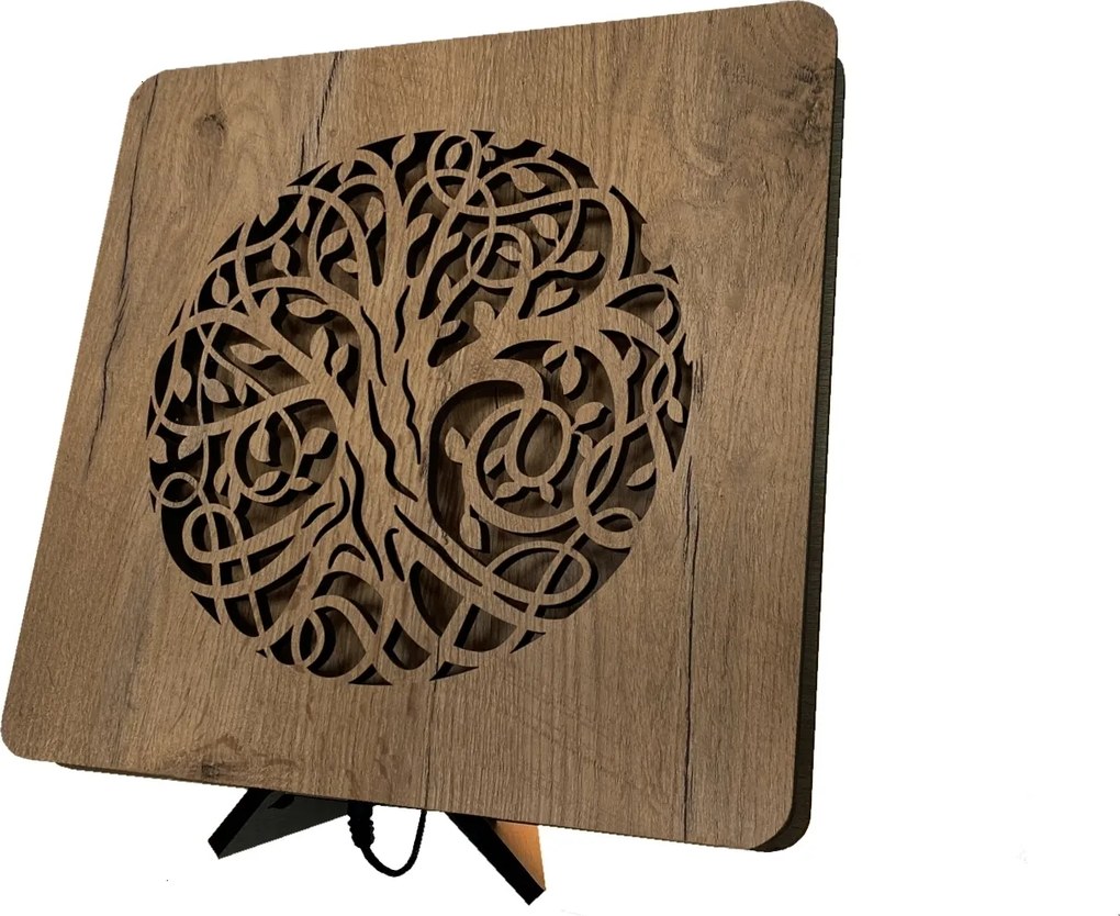 Li-Go "Strom života" lampa 31x31 cm provedení povrchu: bříza