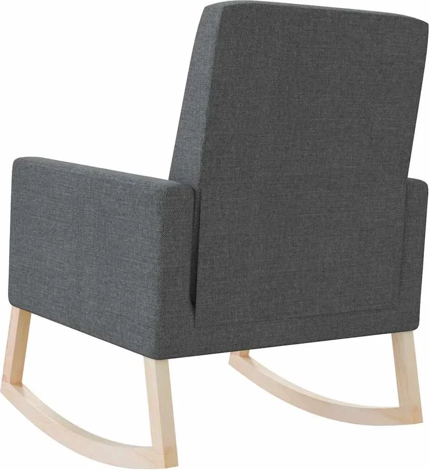 Houpací křeslo tmavě šedé textil 329416