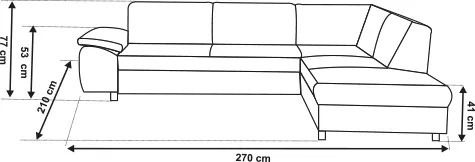 Sedací souprava Nagara Roh: Orientace rohu Levý roh, Potah STG : Potah Režná látka Inari 90 šedá, Nagara rozklad : Funkce Nerozkládací