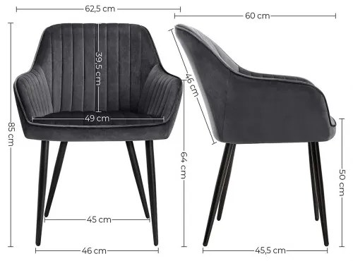 Set čtyř jídelních židlí LDC087G01-4 (4 ks)