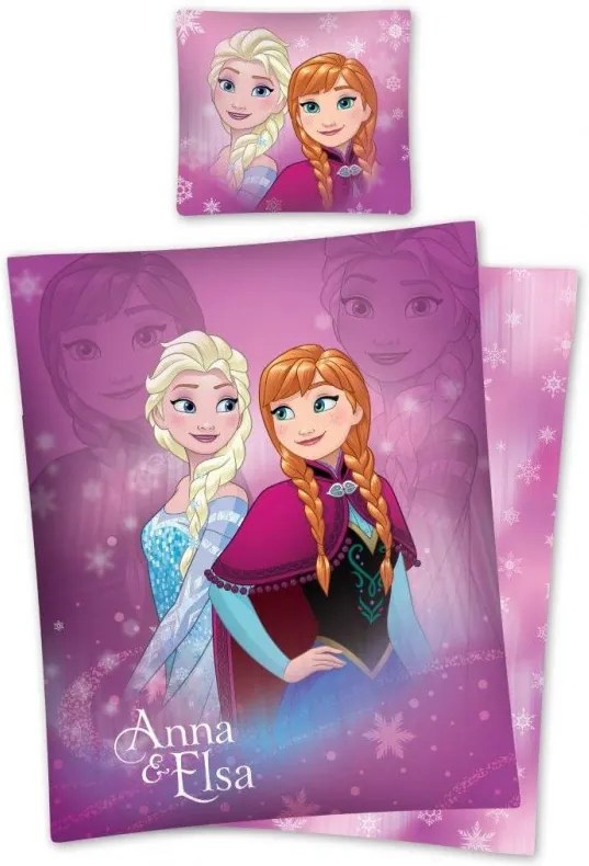 Dětské ložní povlečení Ledové království - Frozen - Anna &amp; Elsa - 100% bavlna - 70 x 90 + 140 x 200 cm