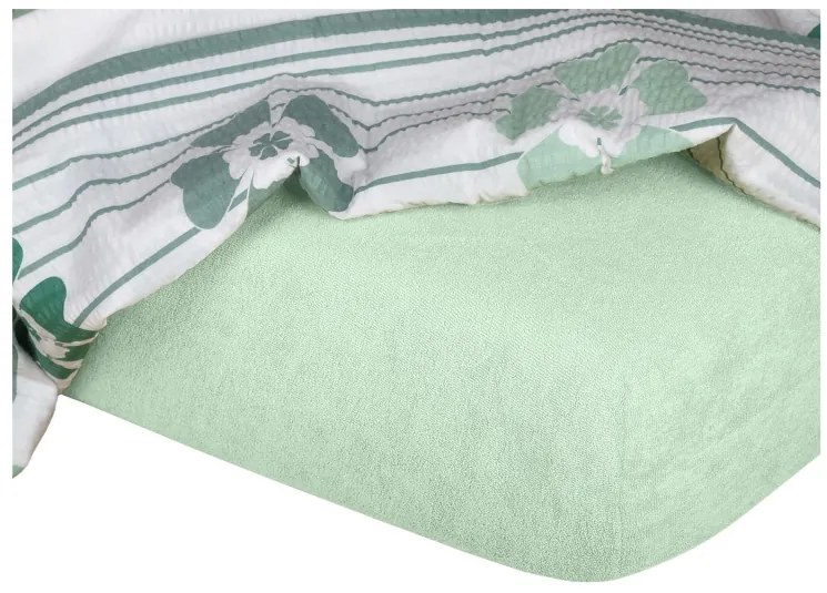 DADKA Froté prostěradlo mentolové Rozměr 90x220x20
