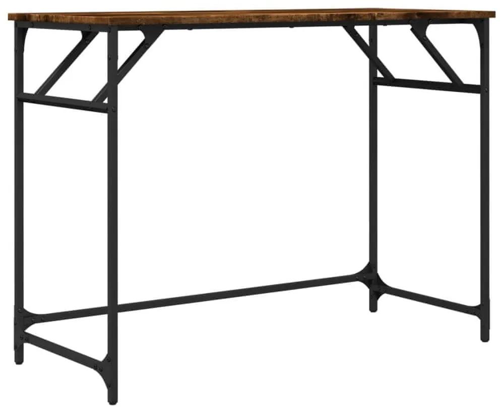 Petromila Psací stůl kouřový dub 100 x 45 x 76 cm kompozitní dřevo a ocel