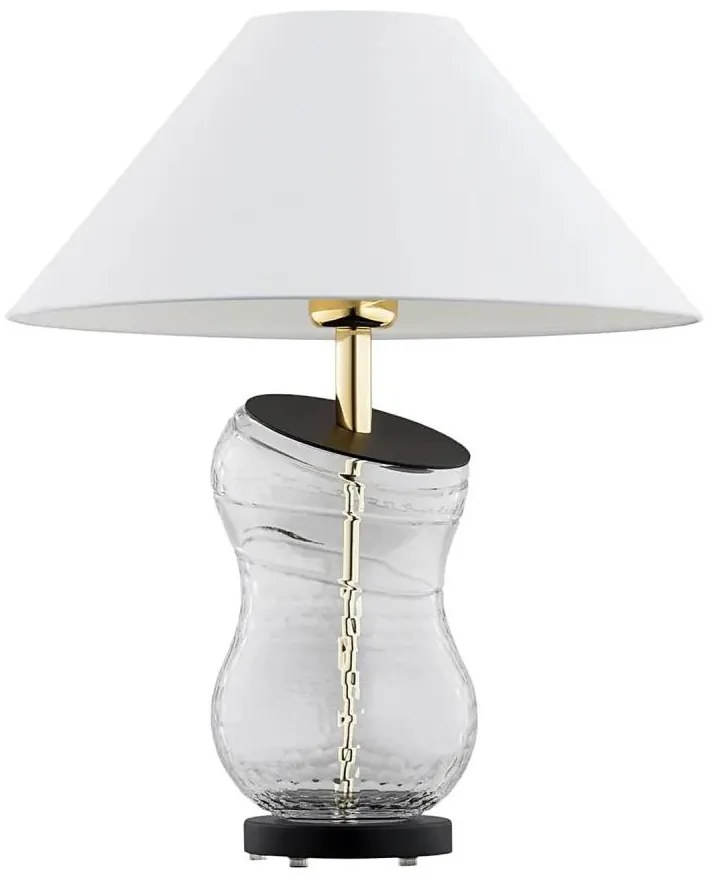 Argon 8036 - Stolní lampa VENETO 1xE27/15W/230V bílá/mosaz/černá