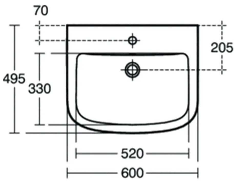 Ideal Standard Tempo- Umyvadlo 60x50cm, T058401