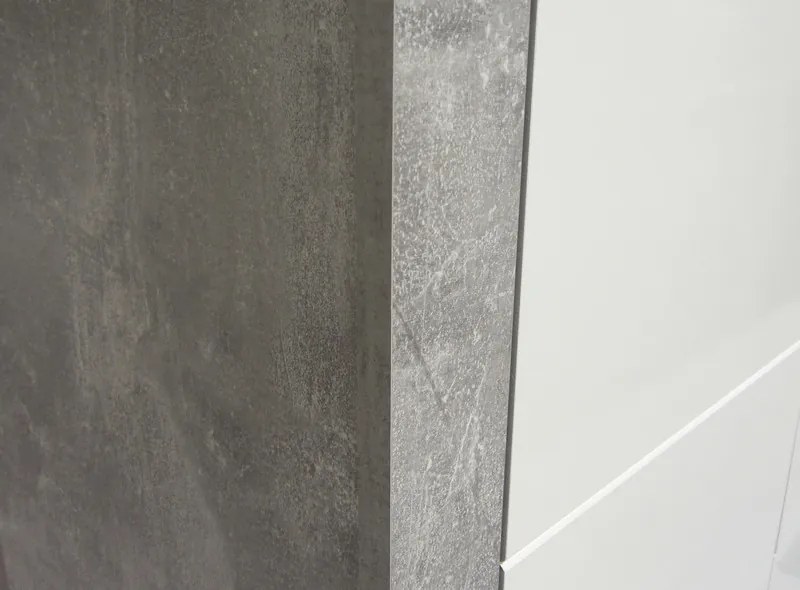 Komoda Stone 147 cm, beton/bílá