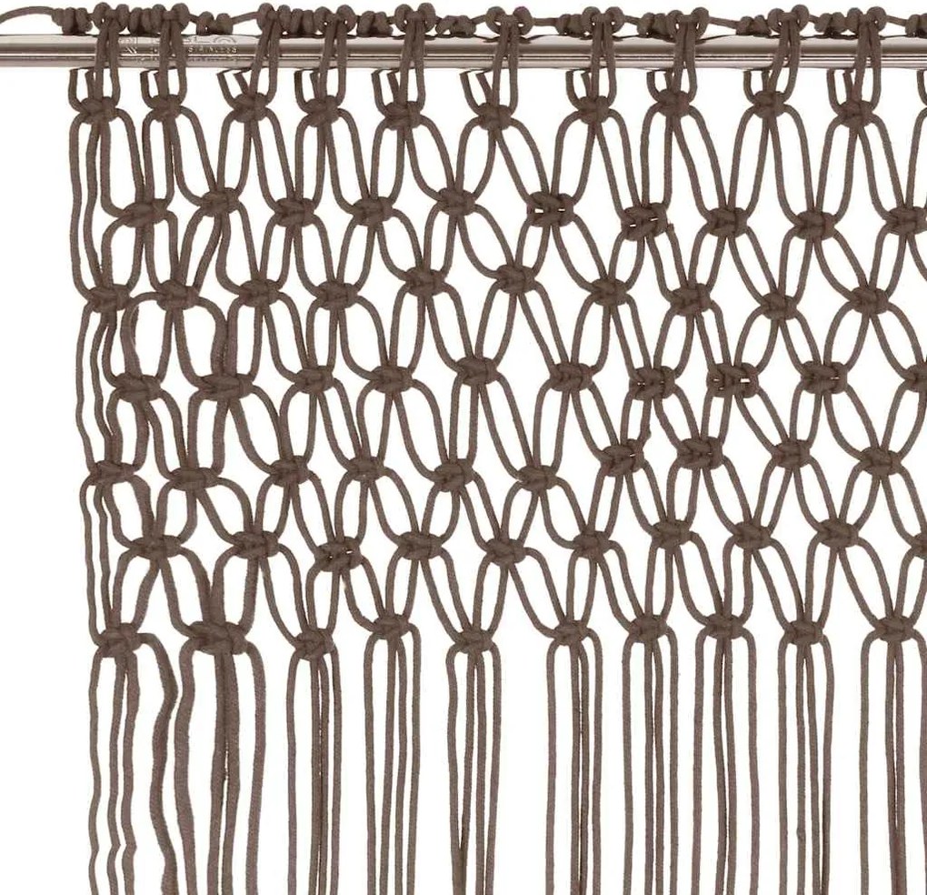 Macramé závěs taupe 140 x 240 cm bavlna 323979