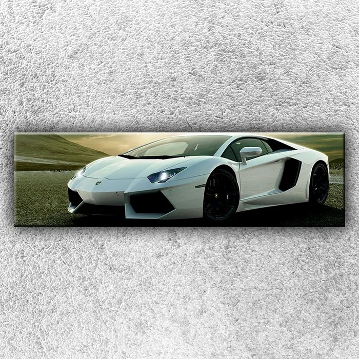 Obraz na zeď Stříbrné Lamborghini 1