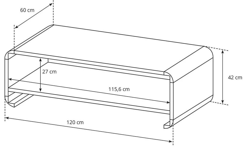 LINK s | konferenční stolek | 120x60 cm | sonoma