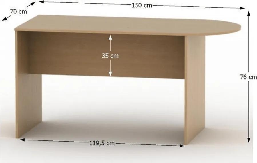Tempo Kondela Zasedací stůl s obloukem 150, buk, TEMPO ASISTENT 2 NEW 022