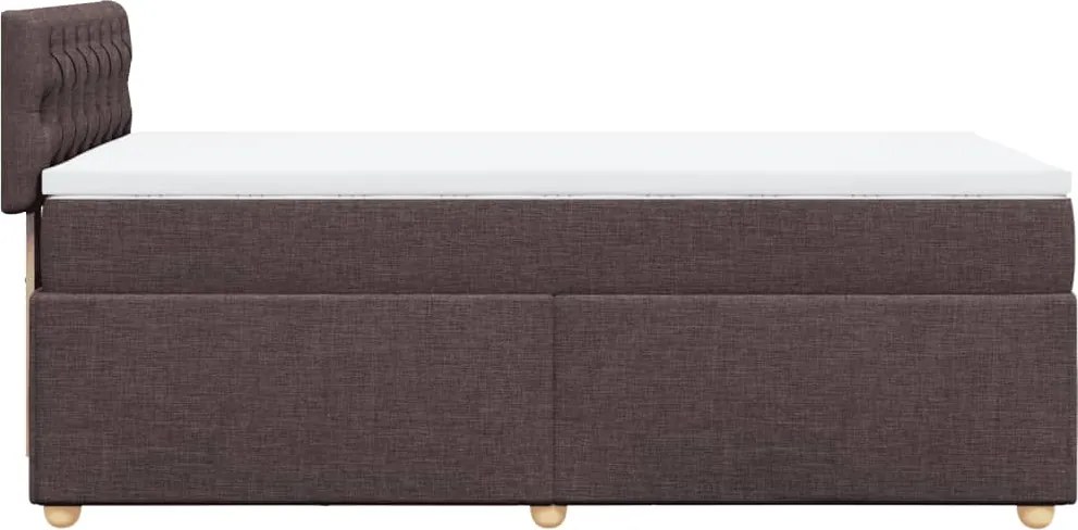 Box spring postel s matrací tmavě hnědá 90x200 cm textil 3286573