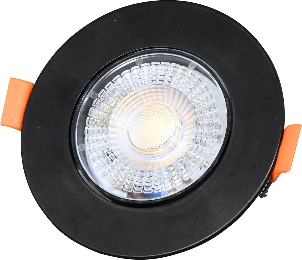LED vestavné stropní svítidlo ZITA 3/5/7W 560lm 3000/4000/6000K černé pr. 9x3 cm