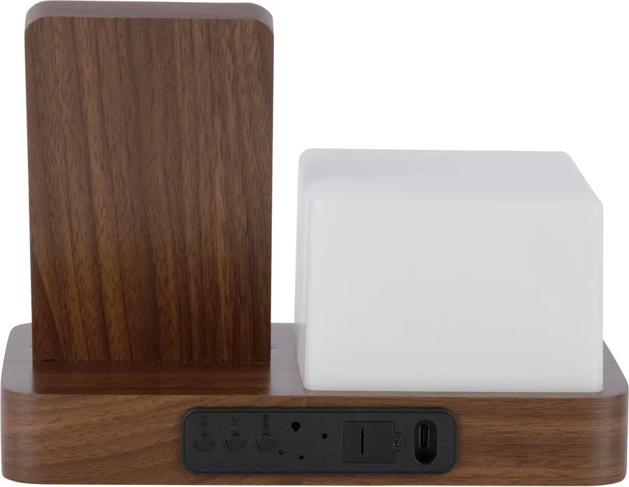 Digitální/stolní budík s bezdrátovou nabíječkou Retro LED Night Light – Karlsson