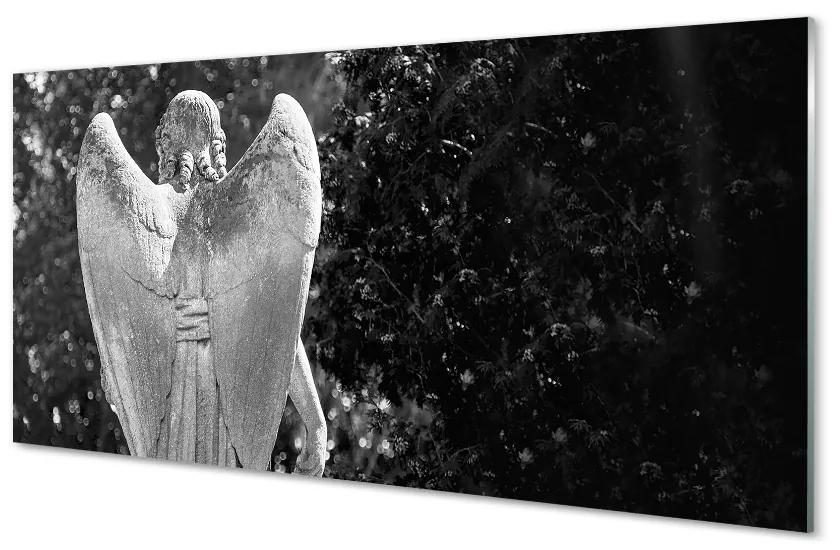 Obraz na skle Anděl křídla strom 100x50 cm