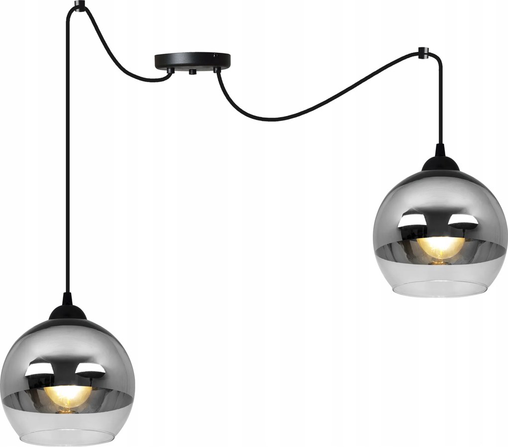 Závěsná Stropní Lampa Lustr Pavouk Koule Chrom Glamour Do Obývacího Pokoje Koupelny