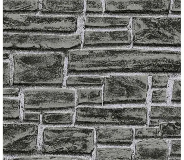 A.S. Création 6623-30 tapety na zeď Best of Wood'n Stone 2020 | 0,53 x 10,05 m | šedá, černá vliesová tapeta na stěnu 662330