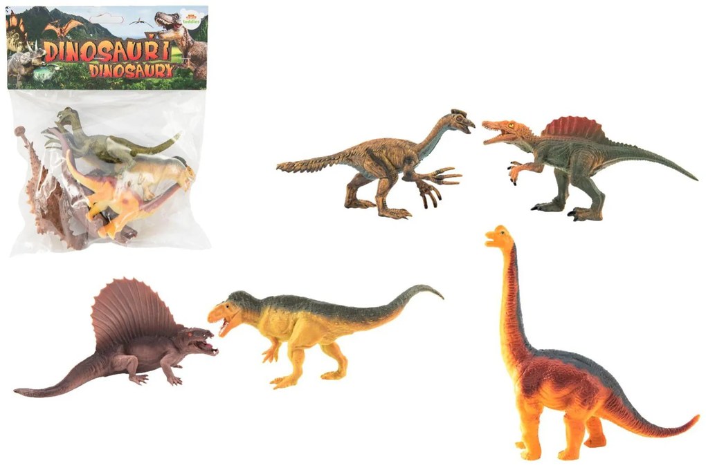 Dinosaurus plast 16-18cm 5ks v sáčku