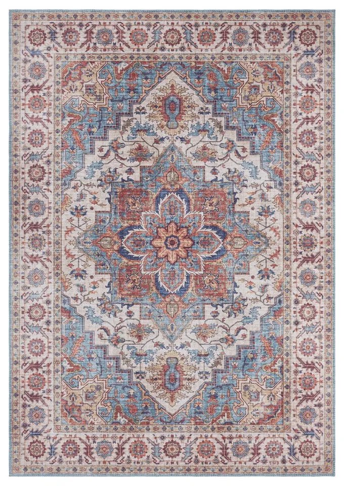 Červeno-modrý koberec Nouristan Anthea, 200 x 290 cm