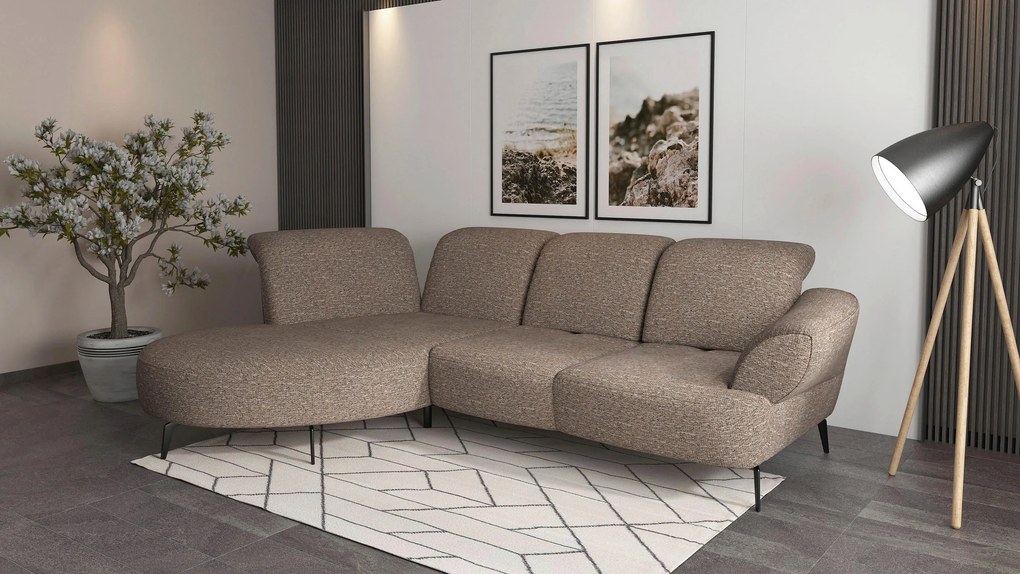 XXXLutz ROHOVÁ SEDAČKA, textil, cappuccino Sit & More - Sedací soupravy - 000144013266