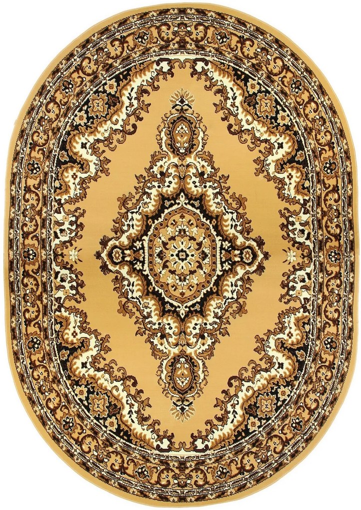 Sofiteks koberce Kusový koberec TEHERAN-T 102/beige ovál - 160x230 cm