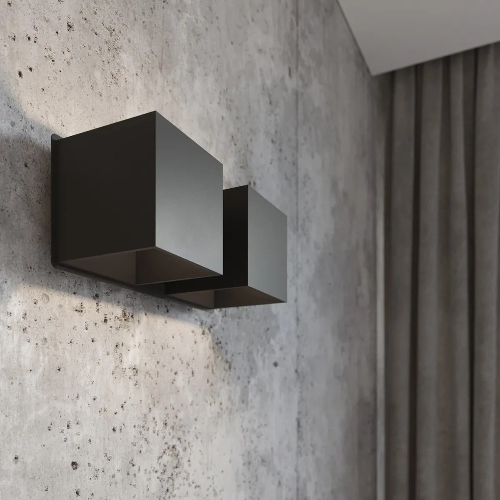 Sollux Lighting Nástěnné svítidlo QUAD 2 černé