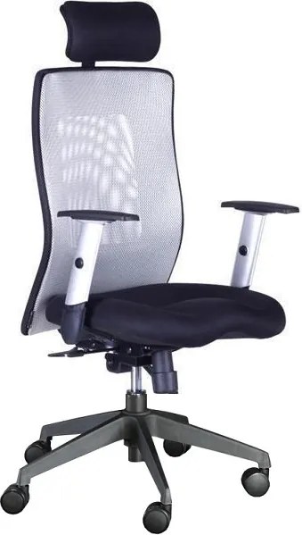 ALBA Židle LEXA XL+3D podhlavník,šedá