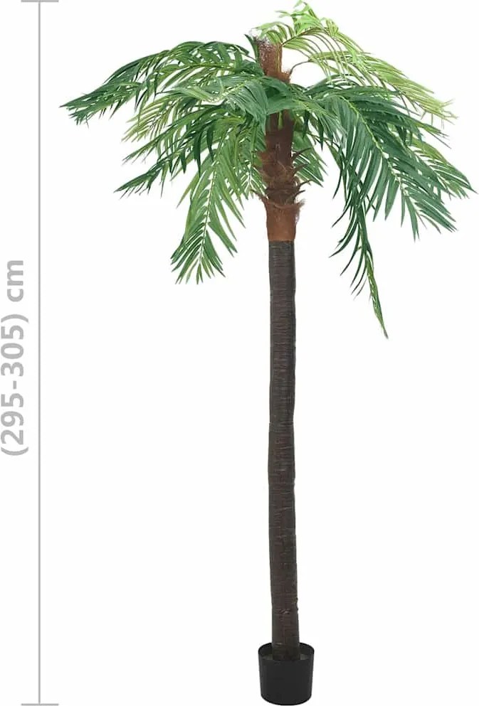 Umělý datlovník kanárský s květináčem 305 cm zelený 336311