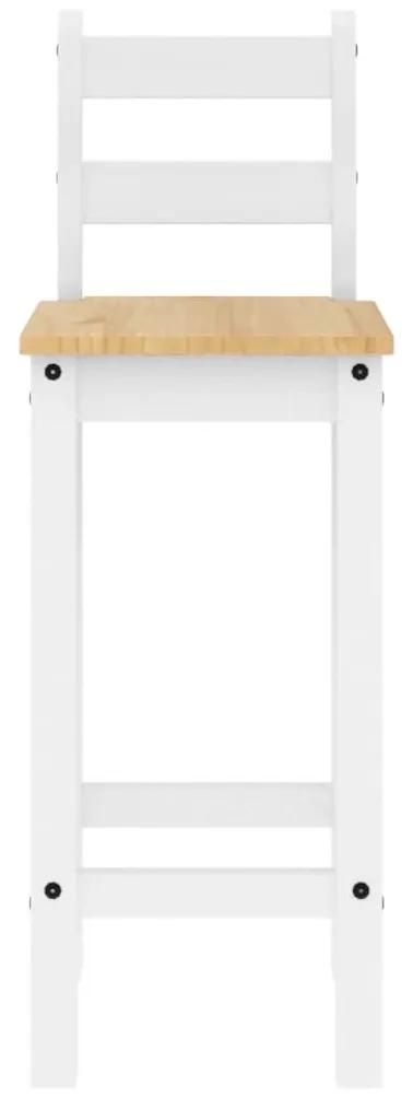Barové židle 2 ks bílé masivní borové dřevo,  4005695