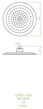 Laveo Leia, horní/hlavová sprcha 240x240 mm, kulatý, chromová, LAV-NLE_0DAD