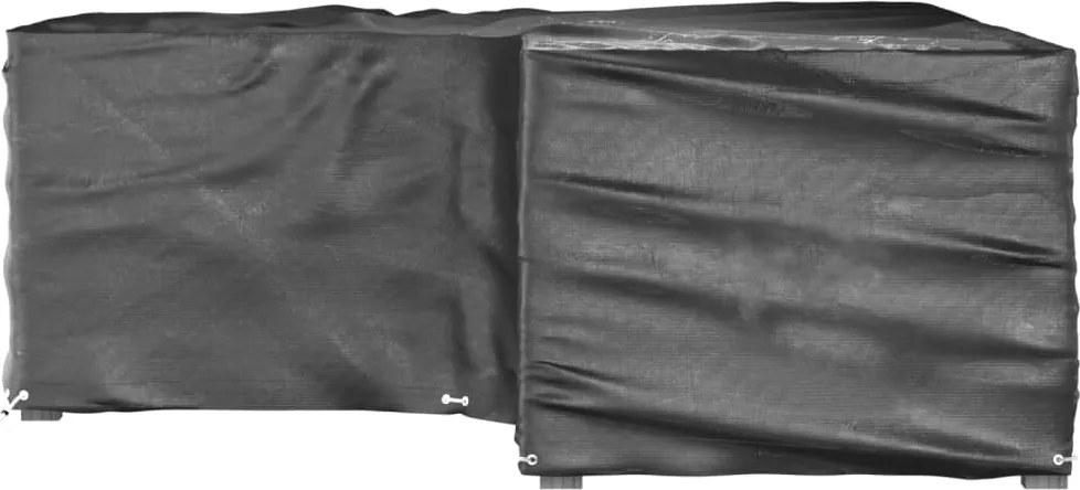 Plachty na zahradní nábytek tvar L 2 ks 12 oček 185x185x70 cm 3155368