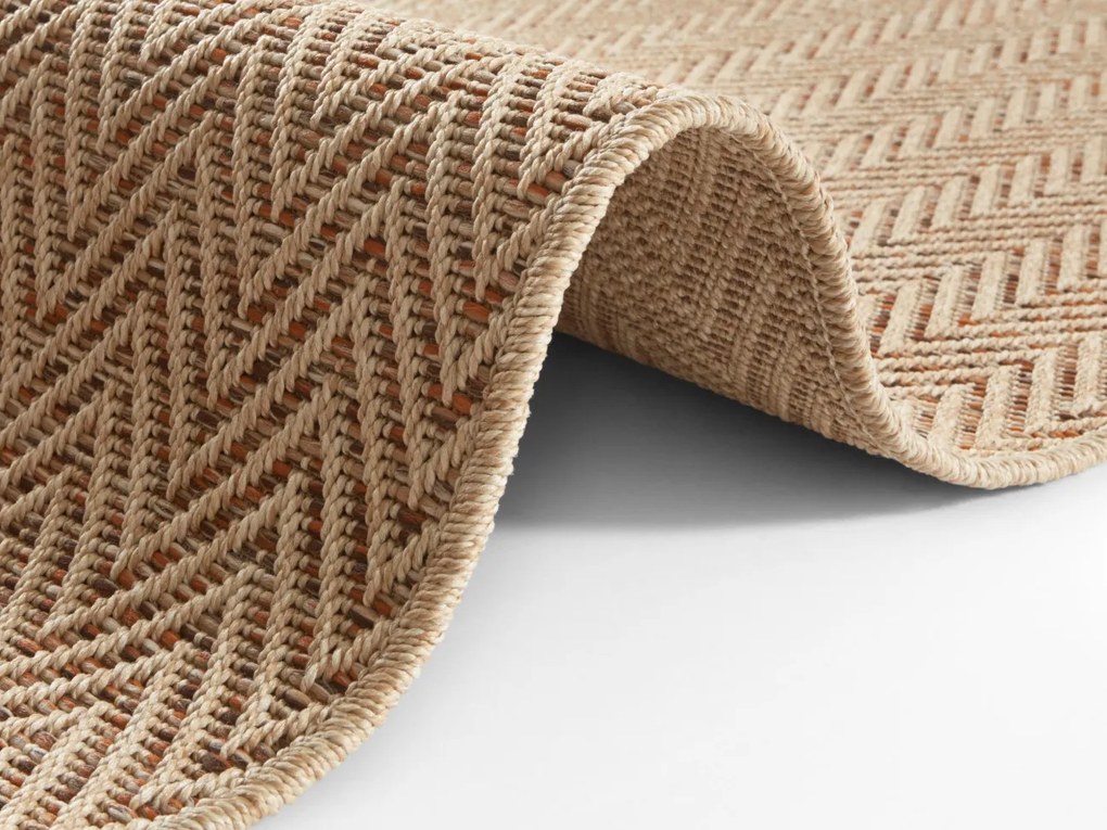 BT Carpet, Běhoun Nature 104267 Beige/Terra – na ven i na doma, 80x150, oranžová, chodba / předsíň
