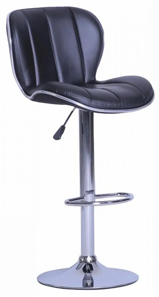 Barová židle, černá / chromovaná, DUENA