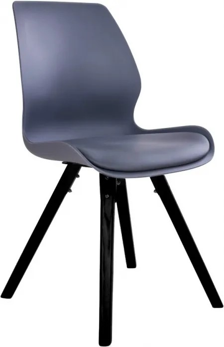 Jídelní židle Nordic Living Joona, šedá/černá
