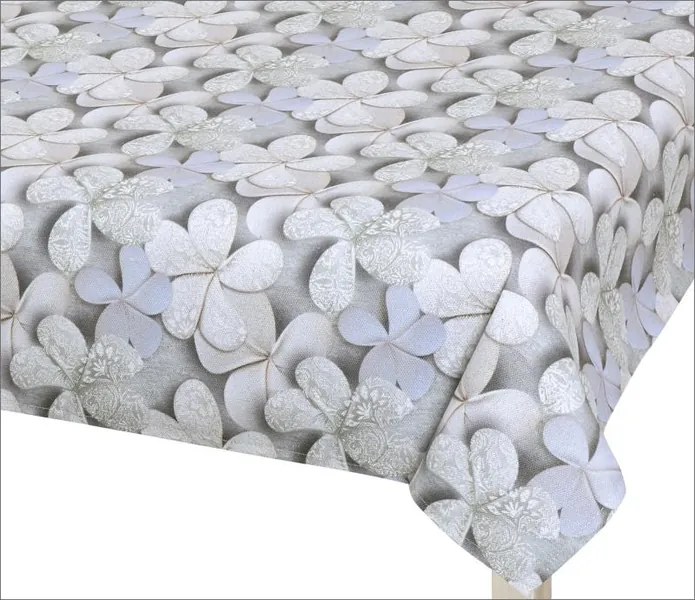 Bellatex Ubrus DITA Květ šedá rozměr 80x80 cm