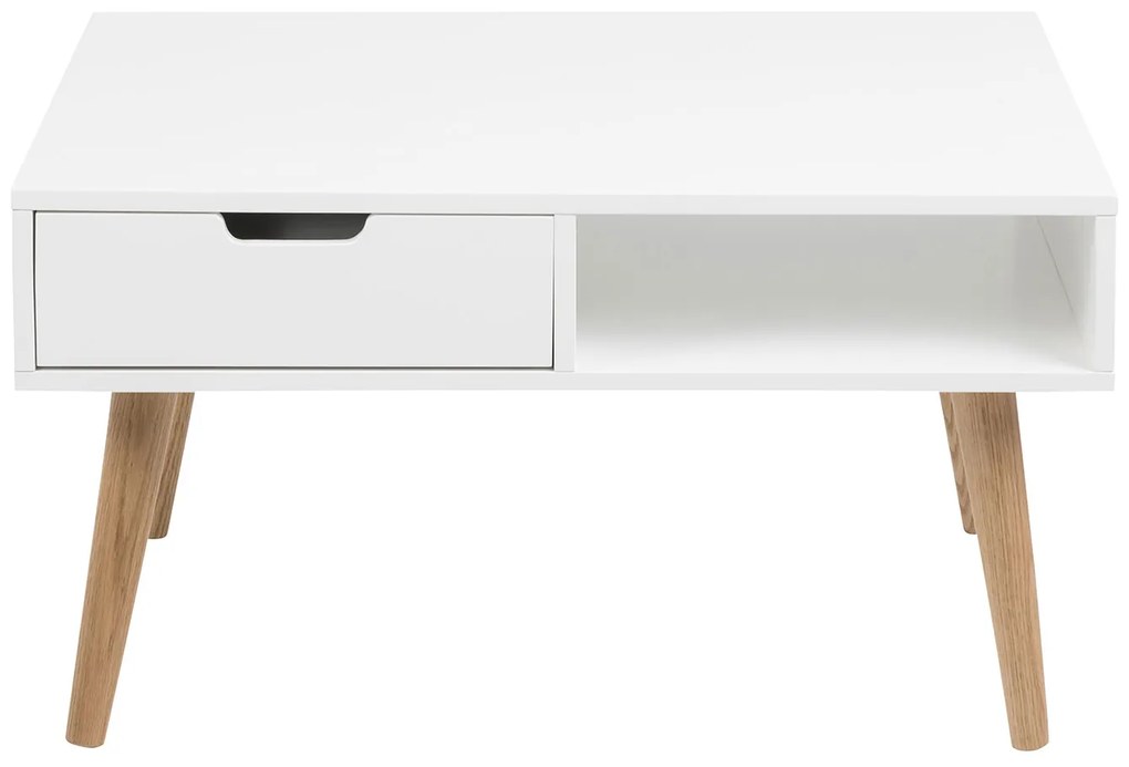 Design Scandinavia Konferenční stolek se zásuvkou Marika, 80 cm