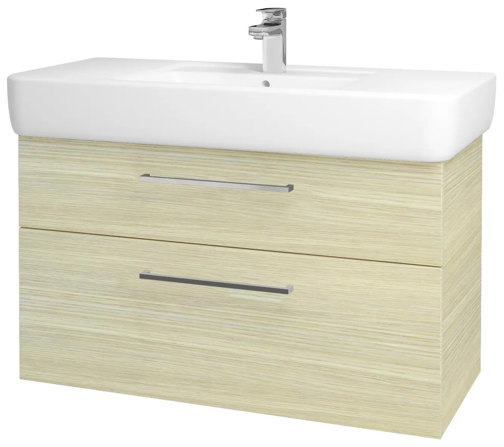 Dřevojas Koupelnová skříň Q MAX SZZ2 100 Varianta: N01 Bílá lesk / Úchytka T04 / IND Individual