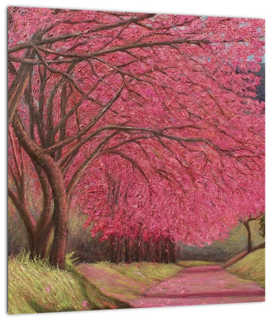 Obraz rozkvetlých stromů (30x30 cm)