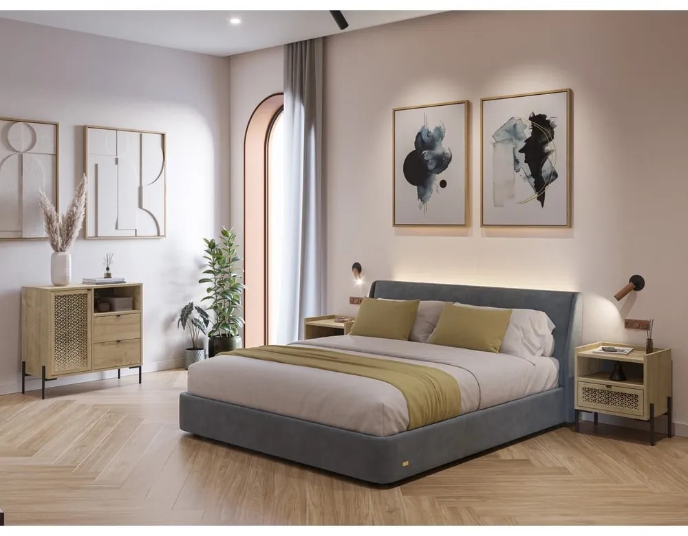 Skříňka v dekoru dubu v přírodní barvě 80x80 cm Inca – Marckeric