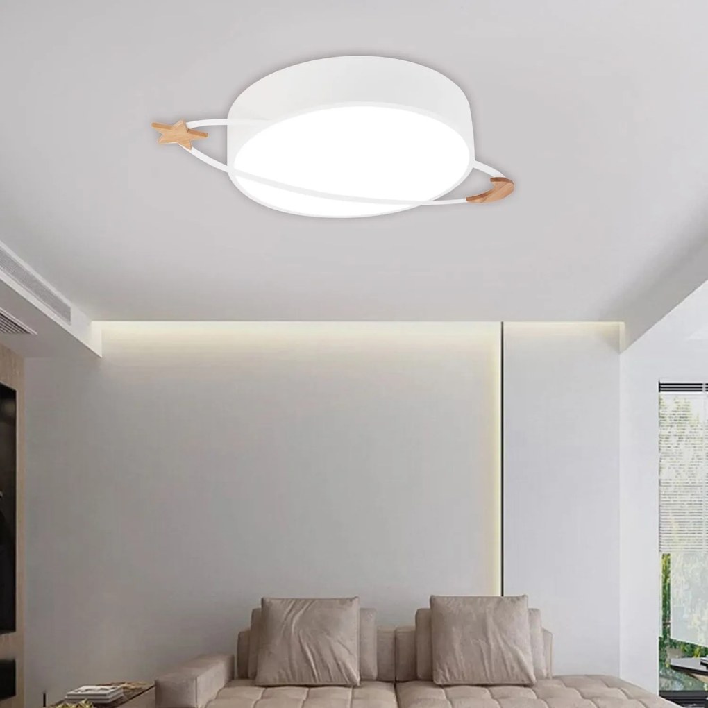 Toolight - Stropní lampa Moon White E27 60W APP865-C, bílá, OSW-06886