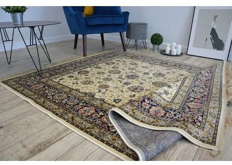 koberec WINDSOR 22933 JACQUARD slonová kost vzor rámu velikost 120x170 cm | krásné koberce cz