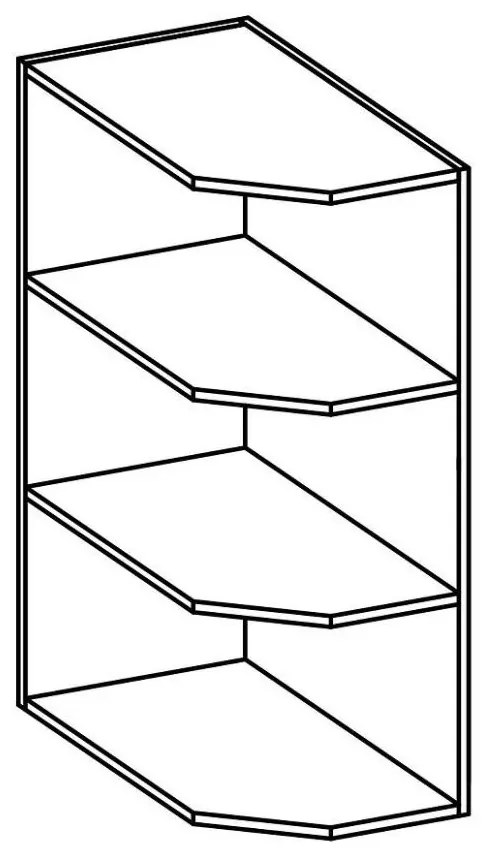 LARA gr | horní boční regál 30G-72 ZAK zakončovací | UNI provedení | 30 cm | bílá