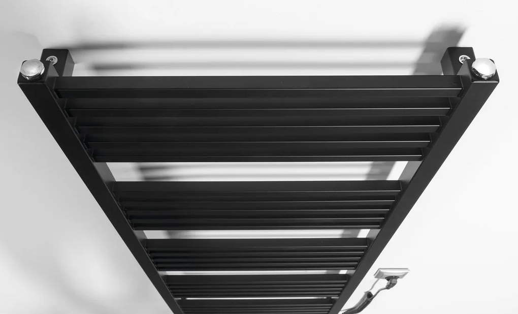 Sapho METRO-E elektrický koupelnový radiátor rovný 500 x 1340 mm 500 W černá mat ME513B