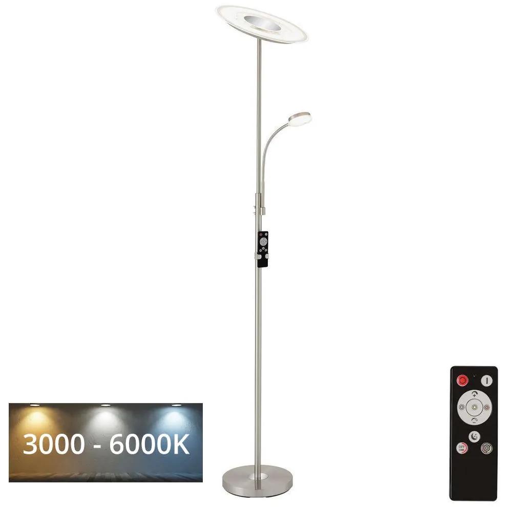 Brilo | Brilo - LED Stmívatelná stojací lampa LED/29,5W/230V + LED/3,5W 3000-6000K + DO | BL1277