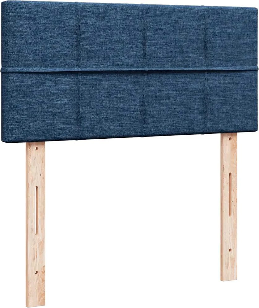 Box spring postel s matrací modrá 80x200 cm textil 3287289