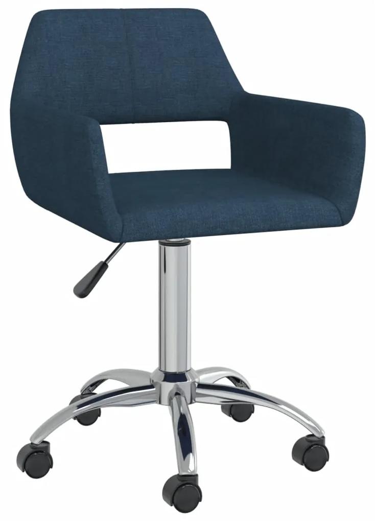 330312 vidaXL Otočná kancelářská židle modrá textil