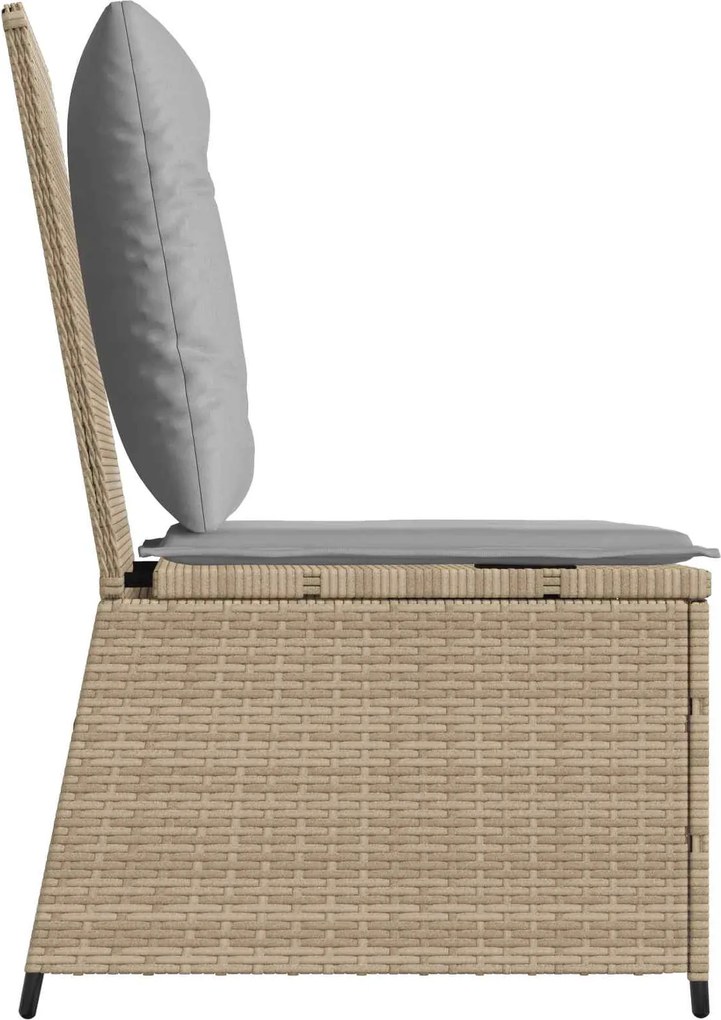 Zahradní sofa s polštářem Beige a šedá polyratan 3394479