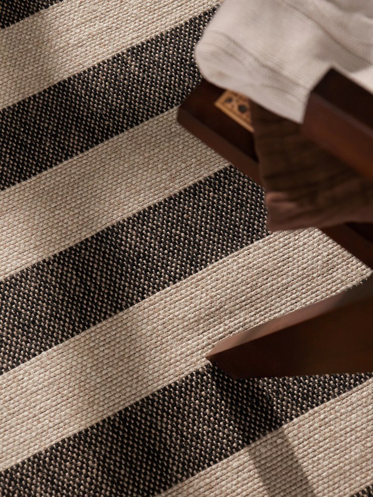 Hanse Home, Běhoun Handloom 106334 Playa White Black, 80x300, černobílá, chodba / předsíň